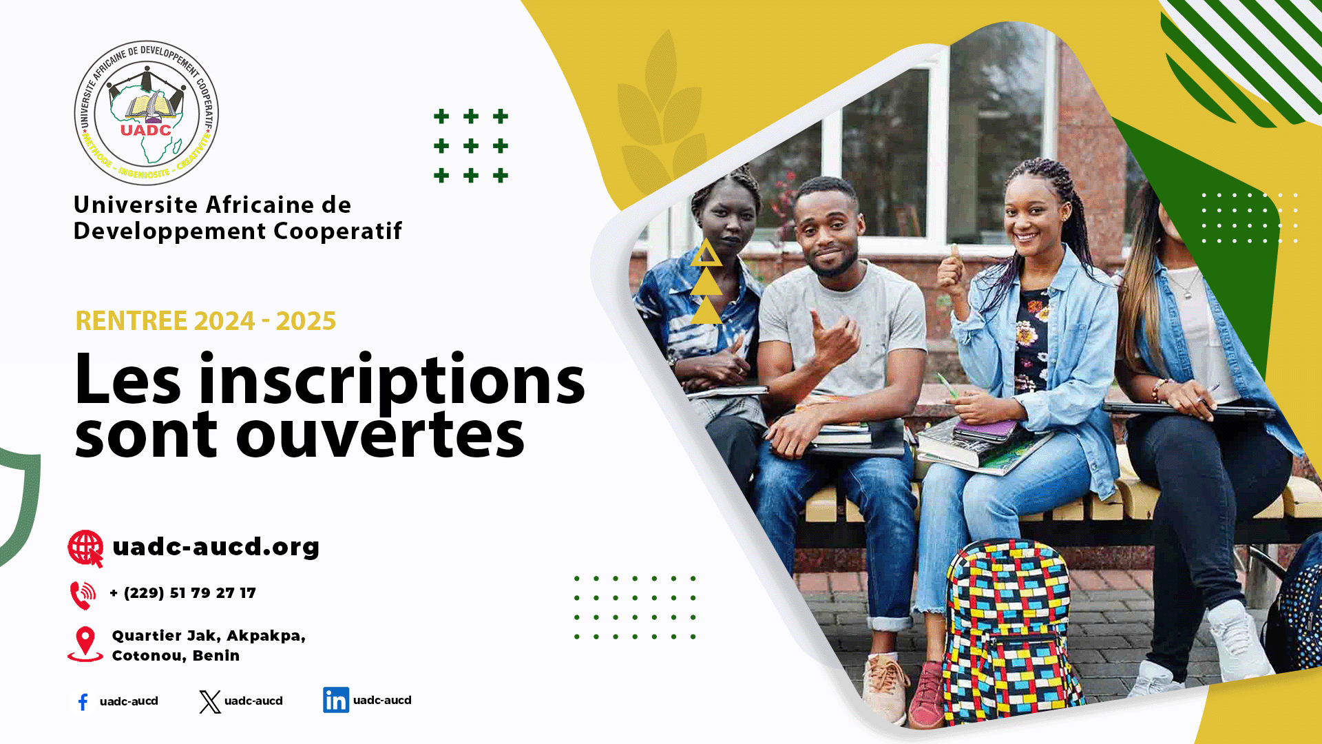 Accueil - Universite Africaine de Développement Coopératif